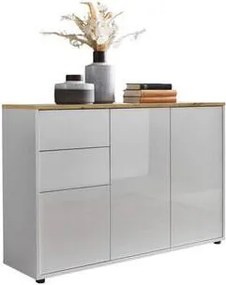 XXXLutz KOMODA, bílá, vysoce lesklá bílá, 105,5/73/33 cm MID.YOU - Široké komody - 001067000802