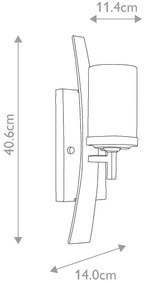 Elstead QZ-KYLE1 - Nástěnné svítidlo KYLE 1xE27/100W/230V