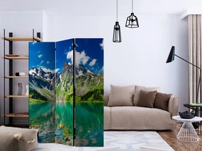 Paraván Mountain lake Dekorhome 135x172 cm (3-dílný)