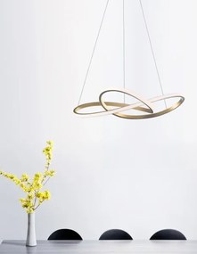 LED lustr Fusion 72 zlaté