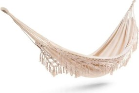 Velká závěsná houpací síť pro dva Hamaka XXL BOHO Baby Mix ecru
