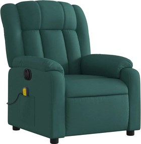 Elektrické masážní polohovací křeslo tmavě zelené textil 3205310