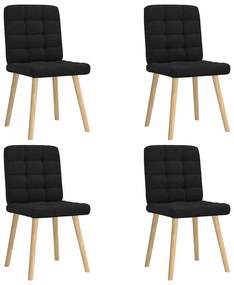 Jídelní židle 4 ks černé textil 3315193