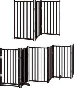 Zábrana pro psy s dvířky skládací 12 panelů černá 600 cm topol 3155713