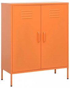 Plechová skříňka Dekorhome Oranžová