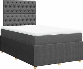 Box spring postel s matrací tmavě šedá 120x200 cm textil 3292031