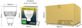 Miboxer LED stmívatelná žárovka GU10, RGB+CCT, 6W, 2.4GHz, FUT106