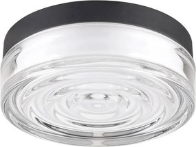 LA 1010211 CYFT WAVE XL Přisazené nástěnné a stropní svítidlo, 2700/3000/4000 K, 15 W, PHASE, 105°, IP65 černá / čirá - BIG WHITE (SLV)