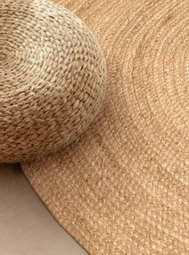Koberec Hanse Home Jute Braided Rangpur naturální / zlatý ovál