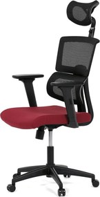 Kancelářská židle KA-B1025 BOR, houpací mechanismus, červená síťovina (63 x 68) cm