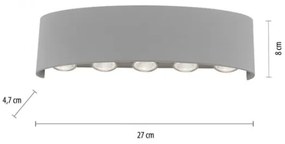 Paul Neuhaus 9489-21- LED Venkovní nástěnné svítidlo CARLO 10xLED/0,8W/230V IP54