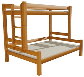 Patrová postel s rozšířeným spodním lůžkem 8X8 6B 80/120 x 200 cm Olše