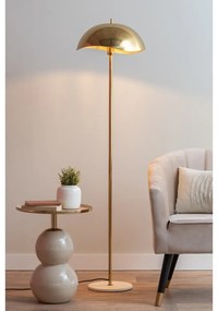 Stojací lampa ve zlaté barvě s kovovým stínidlem (výška 154 cm) Waved – Leitmotiv
