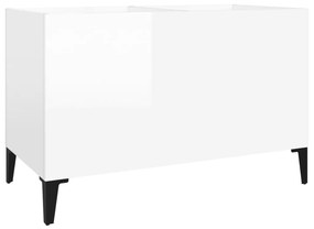vidaXL Skříňka na LP desky lesklá bílá 74,5x38x48 cm kompozitní dřevo