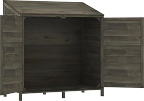 Zahradní kůlna antracitová 102x52x112 cm masivní jedlové dřevo 152184