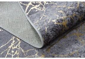 Dywany Luszczow Dětský kusový koberec MIRO 11111.2103 pratelný  Mramor, glamour protiskluz, tmavošedý / zlatý Rozměr koberce: 160 x 220 cm