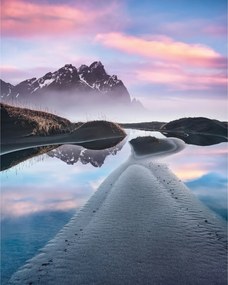 Komar Vliesová fototapeta Glowing Vestrahorn 200 x 250 cm