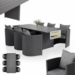 Juskys Zahradní jídelní set Costa Luna pro 6 osob