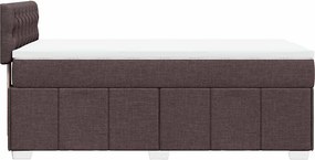 Box spring postel s matrací tmavě hnědá 90x200 cm textil 3289261