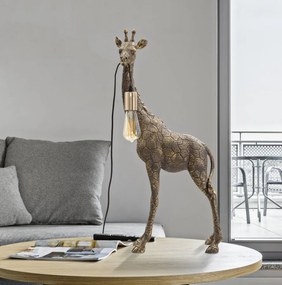 Stolní lampa Mauro Ferretti Giraffe Tall, 40x22x80 cm, starožitná zlatá