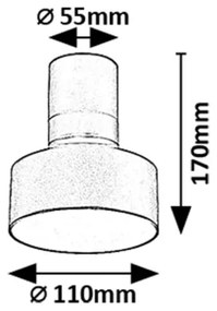 Rabalux 71321 - LED Stropní svítidlo OVIDIA LED/10W/230V 3000K černá