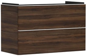 Hansgrohe Xelu Q - Umyvadlová skříňka, 63x98x50 cm, 2 zásuvky, tmavý ořech/matná bílá 54034700