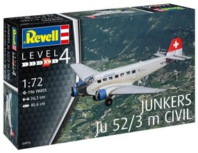 Revell ModelKit letadlo 04975 - Junkers Ju52/3m Civil (1:72)