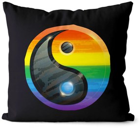 Polštář LGBT YinYang (Velikost: 55 x 55 cm)