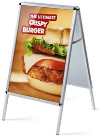 Reklamní áčko 700 x 1000 mm, oblý roh, profil 32 mm, hliník