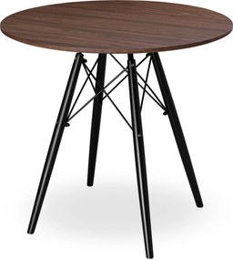 Jídelní stůl PARIS BLACK 80 cm - jasan/černý