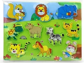 Dřevěné puzzle zvířátka / 30 x 21 cm / od 3 let