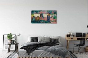 Obrazy na plátně African Art Village 125x50 cm