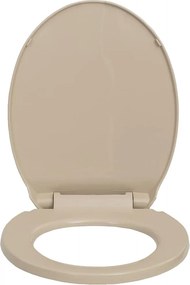 WC sedátko s pomalým sklápěním béžové oválné 145820