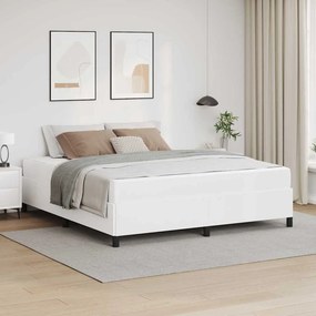 Rám postele s matrací Bílá 180 x 200 cm textil 3399015