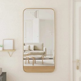 vidaXL Nástěnné zrcadlo 40x80 cm obdélníkové [344921] Barva: zlatá