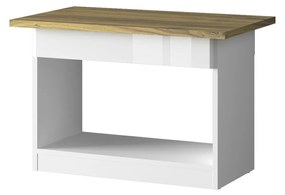 Konferenční stolek Tiera (bílá lesklá + dub navarre). 1053344