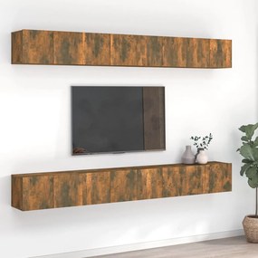 TV skříňky 8 ks kouřový dub 60 x 30 x 30 cm kompozitní dřevo 3120308