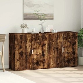Příborníky 2 ks kouřový dub 79 x 38 x 80 cm kompozitní dřevo 3276606