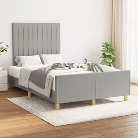 Rám postele bez matrací světle šedá 120x190 cm textil 3270527