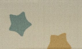 Weihai Haima Dahua Carpet DĚTSKÝ METRÁŽOVÝ KOBEREC LUNA P4239CM/01A2 dětský motiv barevné hvězdy na béžové BARVA: Vícebarevný, ŠÍŘKA: 4 m