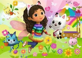 Trefl - Puzzle - Třpytivé: Gábinin kouzelný domek / 100 dílků / 48 x 3
