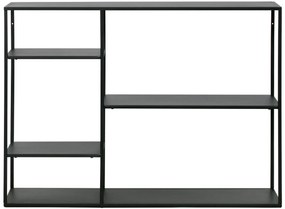 Hoorns Černý kovový regál Forton S 87,5 x 120 cm