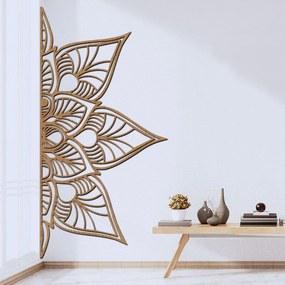 dřevo života Dřevěná mandala k posteli KVET Zvolte rozměr (cm): 160x82, Zvolte barvu dekoru: Horský dub