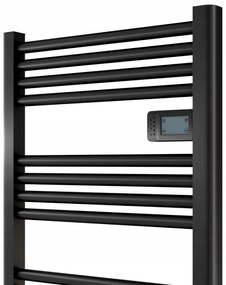 Gamma Erga Pago, elektrické topné těleso 540x960 mm s digitálním termostatem, 500W, černá matná, ERG-PAGO/960/540/BLACK/EL