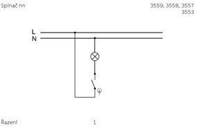 ABB Swing (L) vypínač č.1 hnědá 3557G-A01340 H1