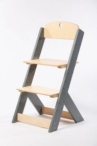 Lucas Wood Style rostoucí židle OMEGA šedá/přírodní