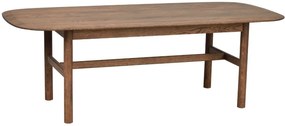 OnaDnes -20% Tmavě hnědý dubový konferenční stolek ROWICO HAMMOND 135 x 62 cm