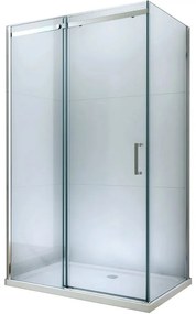 Mexen Omega sprchový kout 150x70cm, 8mm sklo, černý profil-čiré sklo, 825-150-070-70-00