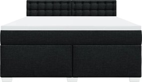Box spring postel s matrací černá 180x200 cm textil 3285983
