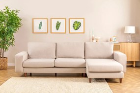 Hanah Home Rohová pohovka BERLIN krémová pravá